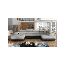 MF Design Rodri Recamiere Rechts in Grau - (L) 202 x (B) 345 x (H) 90 cm | Gr.: onesize