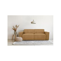 MF Design 2-Sitzer-Sofa Element in Cord Senf in Senf - (L) 210 x (B) 210 x (H) 74 cm | Gr.: onesize