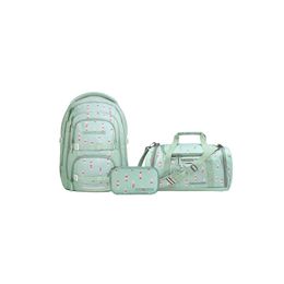 Coocazoo Schulrucksack-Set PORTER "Dancing Dots" 3-tlg. in Blau | Gr.: onesize