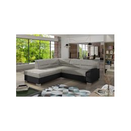 MF Design Bergamo Recamiere Links in Grau - (L) 214 x (B) 247 x (H) 83 cm | Gr.: onesize