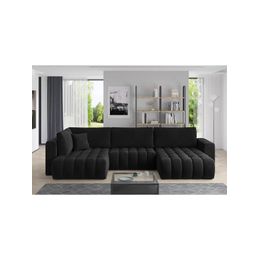 MF Design Bonita Recamiere Rechts in Schwarz - (L) 175 x (B) 350 x (H) 92 cm | Gr.: onesize