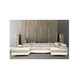 MF Design Rodri Recamiere Rechts in Beige - (L) 202 x (B) 345 x (H) 90 cm | Gr.: onesize