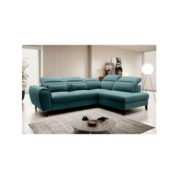 MF Design Nobel Recamiere Rechts in Gr&uuml;n - (L) 265 x (B) 265 x (H) 100 cm | Gr.: onesize