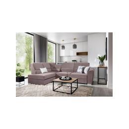 MF Design Silver Recamiere Links in Staubige Rose - (L) 270 x (B) 270 x (H) 93 cm | Gr.: onesize