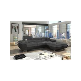 MF Design Amanda Recamiere Rechts in Grau - (L) 203 x (B) 289 x (H) 85 cm | Gr.: onesize