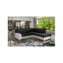 MF Design Bergamo Recamiere Rechts in Schwarz - (L) 214 x (B) 247 x (H) 83 cm | Gr.: onesize