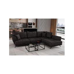 MF Design Lardo Recamiere Rechts in Anthrazit - (L) 191 x (B) 276 x (H) 90 cm | Gr.: onesize