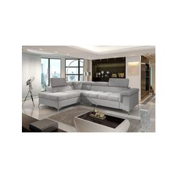MF Design Eduardo Recamiere Links in Grau - (L) 202 x (B) 275 x (H) 88 cm | Gr.: onesize