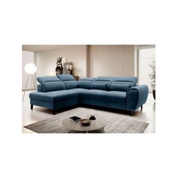 MF Design Nobel Recamiere Links in Marineblau - (L) 265 x (B) 265 x (H) 100 cm | Gr.: onesize