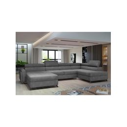 MF Design Joseppe Recamiere Rechts in Grau - (L) 200 x (B) 360 x (H) 92 cm | Gr.: onesize