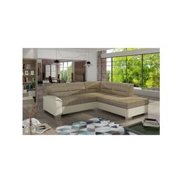 MF Design Bergamo Recamiere Rechts in Beige - (L) 214 x (B) 247 x (H) 83 cm | Gr.: onesize