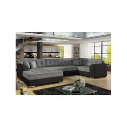 MF Design Wohnlandschaft Dario in Webstoff Grau in Grau - (L) 340 x (B) 340 x (H) 78 cm | Gr.: onesize