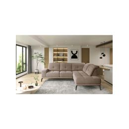 MF Design Neviro Recamiere Rechts in Braunbeige - (L) 200 x (B) 275 x (H) 98 cm | Gr.: onesize