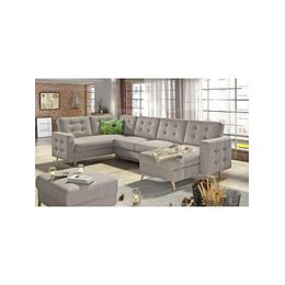 MF Design Ecksofa Thor in Webstoff Beige in Beige - (L) 320 x (B) 320 x (H) 90 cm | Gr.: onesize