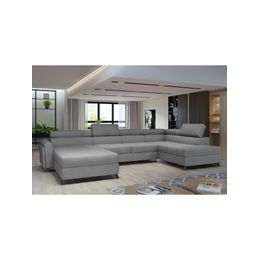 MF Design Joseppe Recamiere Rechts in Grau - (L) 200 x (B) 360 x (H) 92 cm | Gr.: onesize