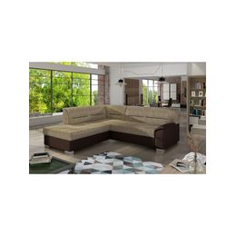 MF Design Bergamo Recamiere Links in Beige - (L) 214 x (B) 247 x (H) 83 cm | Gr.: onesize