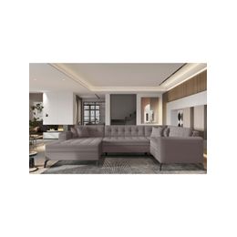 MF Design Monton Recamiere Links in Taupe - (L) 180 x (B) 340 x (H) 93 cm | Gr.: onesize