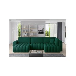 MF Design Bonita Recamiere Links in Flaschengr&uuml;n - (L) 175 x (B) 350 x (H) 92 cm | Gr.: onesize
