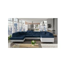 MF Design Lavin Recamiere Links in Navyblau - (L) 340 x (B) 340 x (H) 90 cm | Gr.: onesize