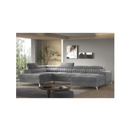 MF Design Lazy Recamiere Links in Charcoal - (L) 202 x (B) 354 x (H) 92 cm | Gr.: onesize