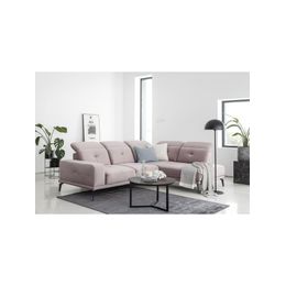 MF Design Neviro Recamiere Rechts in Staubige Rose - (L) 200 x (B) 275 x (H) 98 cm | Gr.: onesize