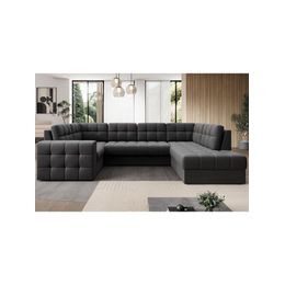 MF Design Blerta Recamiere Rechts in Dunkelgrau - (L) 198 x (B) 299 x (H) 82 cm | Gr.: onesize