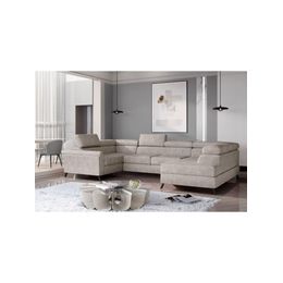 MF Design Esco Recamiere Rechts in Beige - (L) 200 x (B) 336 x (H) 92 cm | Gr.: onesize