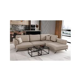MF Design Lardo Recamiere Rechts in Mushroom - (L) 191 x (B) 276 x (H) 90 cm | Gr.: onesize