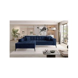 MF Design Sokka Recamiere Links in Navyblau - (L) 292 x (B) 292 x (H) 84 cm | Gr.: onesize
