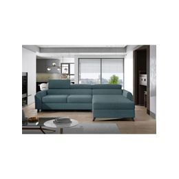 MF Design Mariam Recamiere Rechts in Blau - (L) 200 x (B) 288 x (H) 92 cm | Gr.: onesize