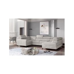 MF Design Esco Recamiere Rechts in Beige - (L) 200 x (B) 336 x (H) 92 cm | Gr.: onesize