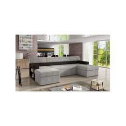 MF Design Narkos Recamiere Links in Grau - (L) 159 x (B) 310 x (H) 90 cm | Gr.: onesize
