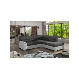 MF Design Bergamo Recamiere Rechts in Schwarz - (L) 214 x (B) 247 x (H) 83 cm | Gr.: onesize