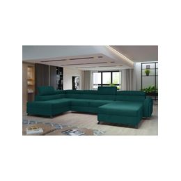 MF Design Joseppe Recamiere Links in Flaschengr&uuml;n - (L) 200 x (B) 360 x (H) 92 cm | Gr.: onesize