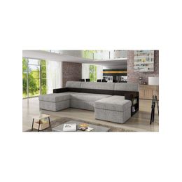 MF Design Narkos Recamiere Rechts in Grau - (L) 159 x (B) 310 x (H) 90 cm | Gr.: onesize