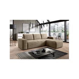 MF Design Rush Recamiere Rechts in Braunbeige - (L) 302 x (B) 302 x (H) 95 cm | Gr.: onesize