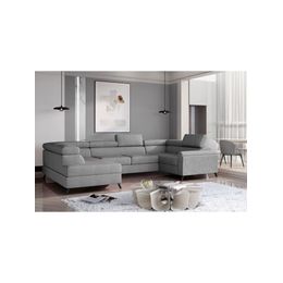 MF Design Esco Recamiere Links in Grau - (L) 200 x (B) 336 x (H) 92 cm | Gr.: onesize