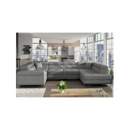 MF Design Lavin Recamiere Rechts in Grau - (L) 340 x (B) 340 x (H) 90 cm | Gr.: onesize