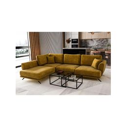 MF Design Lardo Recamiere Links in Amber - (L) 191 x (B) 276 x (H) 90 cm | Gr.: onesize