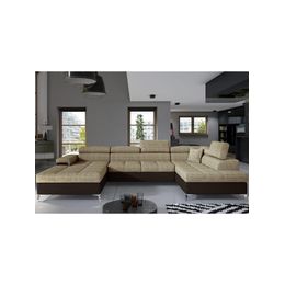 MF Design Eduard Recamiere Rechts in Beige - (L) 205 x (B) 337 x (H) 88 cm | Gr.: onesize