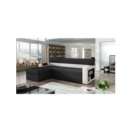 MF Design Narkos Recamiere Links in Schwarz - (L) 160 x (B) 250 x (H) 85 cm | Gr.: onesize
