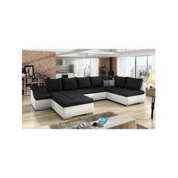 MF Design Gio Recamiere Links in Schwarz - (L) 190 x (B) 351 x (H) 82 cm | Gr.: onesize