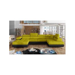 MF Design Rodri Recamiere Rechts in Senf - (L) 202 x (B) 345 x (H) 90 cm | Gr.: onesize