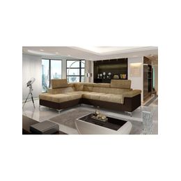 MF Design Eduardo Recamiere Links in Beige - (L) 202 x (B) 275 x (H) 88 cm | Gr.: onesize