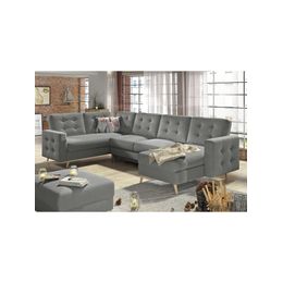 MF Design Ecksofa Thor in Webstoff Grau in Grau - (L) 320 x (B) 320 x (H) 90 cm | Gr.: onesize