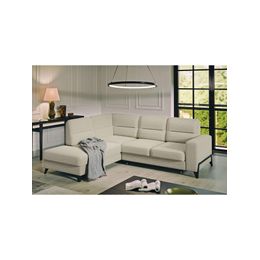 MF Design Cassada Recamiere Links in Elfenbein - (L) 237 x (B) 277 x (H) 100 cm | Gr.: onesize