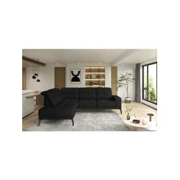 MF Design Neviro Recamiere Links in Schwarz - (L) 200 x (B) 275 x (H) 98 cm | Gr.: onesize