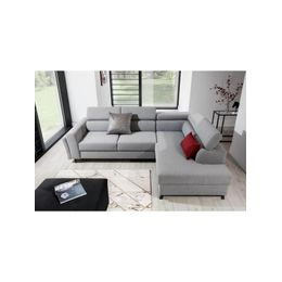 MF Design Katara Recamiere Rechts in Hellgrau - (L) 265 x (B) 265 x (H) 92 cm | Gr.: onesize