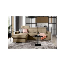 MF Design Falcon Recamiere Links in Braunbeige - (L) 248 x (B) 248 x (H) 95 cm | Gr.: onesize