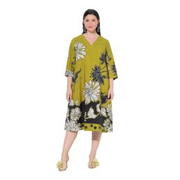 Ulla Popken Kleid in senfgr&uuml;n | Gr.: 58-60